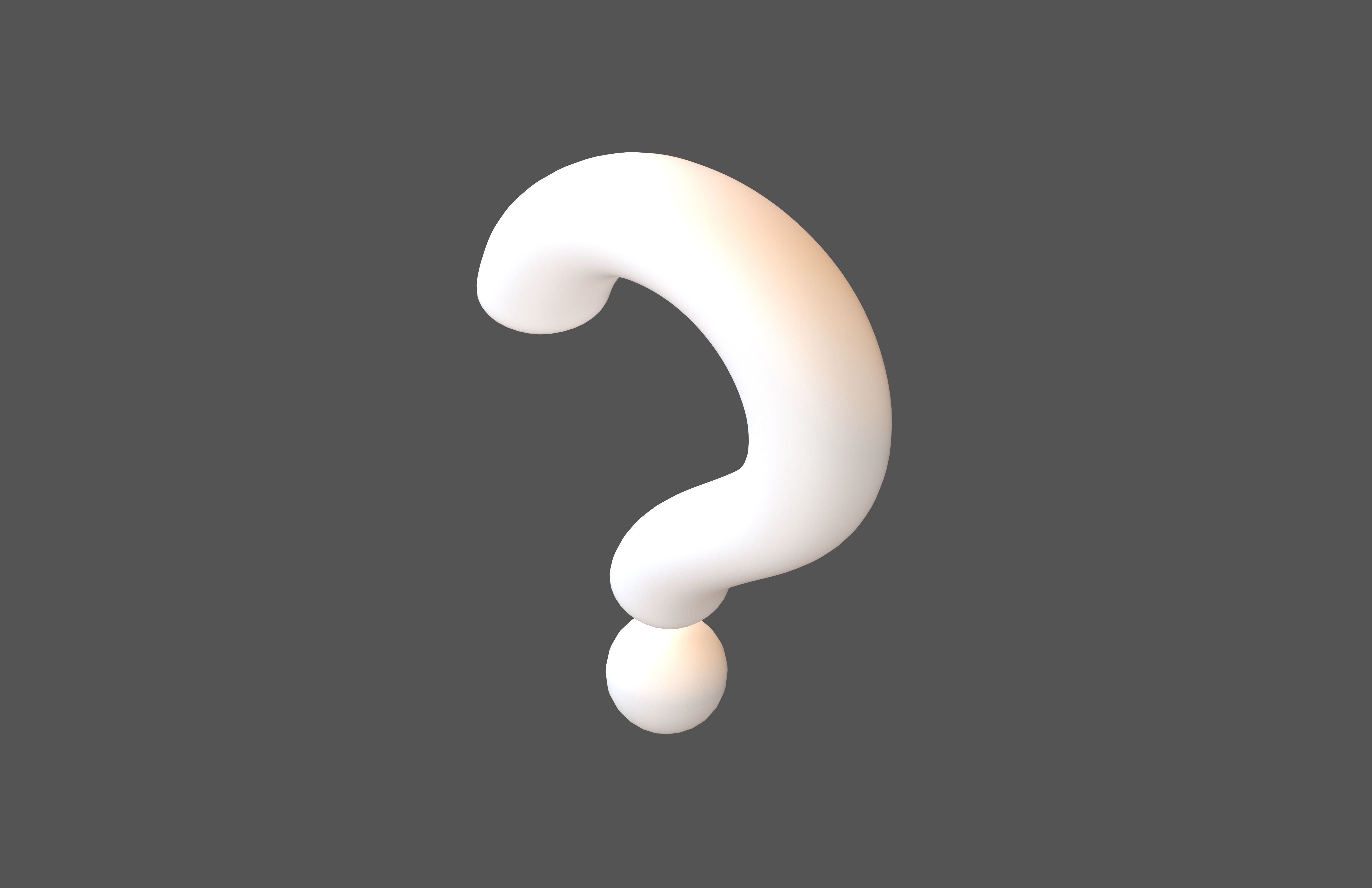 3D model Question Mark Symbol V1 006 VR / AR / low-poly | CGTrader