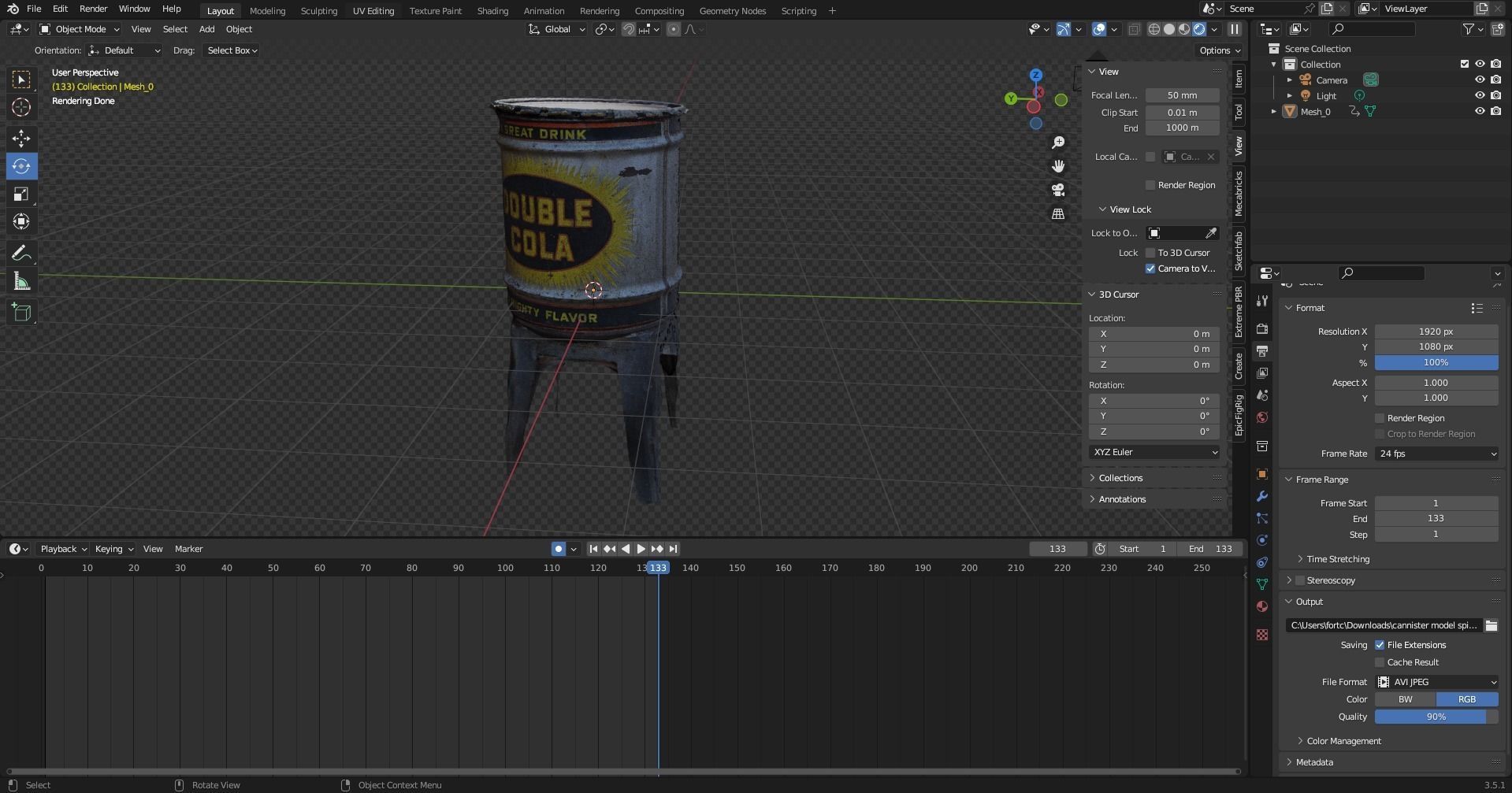 Antique Double cola Cannister asset 3D model | CGTrader