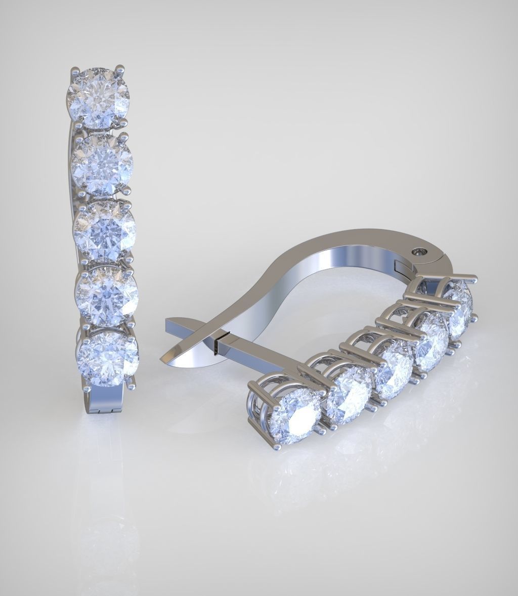 Earring model 0319 3D printable model13 3D model 3D printable | CGTrader