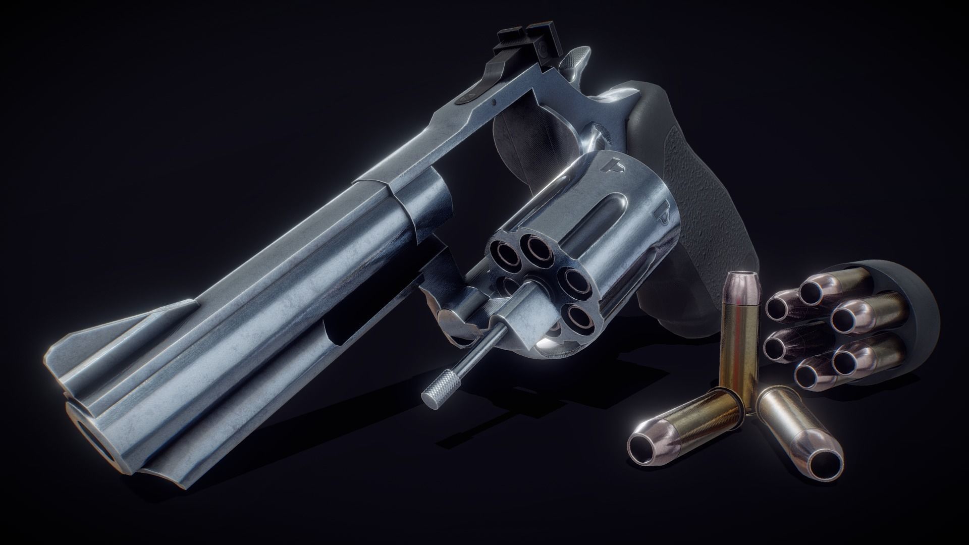 3D model 357 Magnum Revolver VR / AR / low-poly | CGTrader