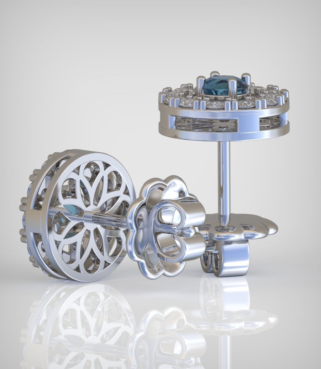 Earring model 0372 3D printable model 3D model 3D printable | CGTrader