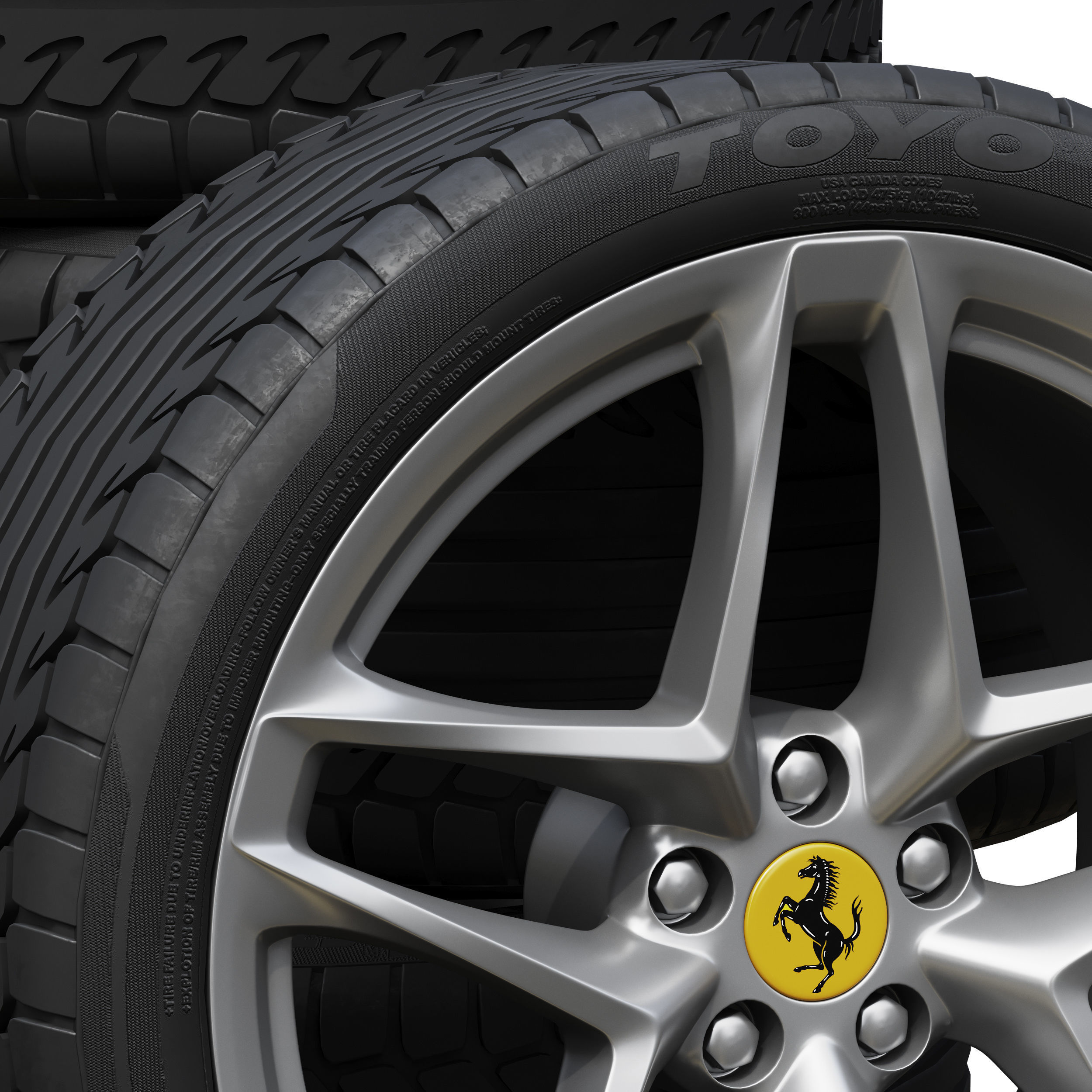 Ferrari wheels 3D model | CGTrader