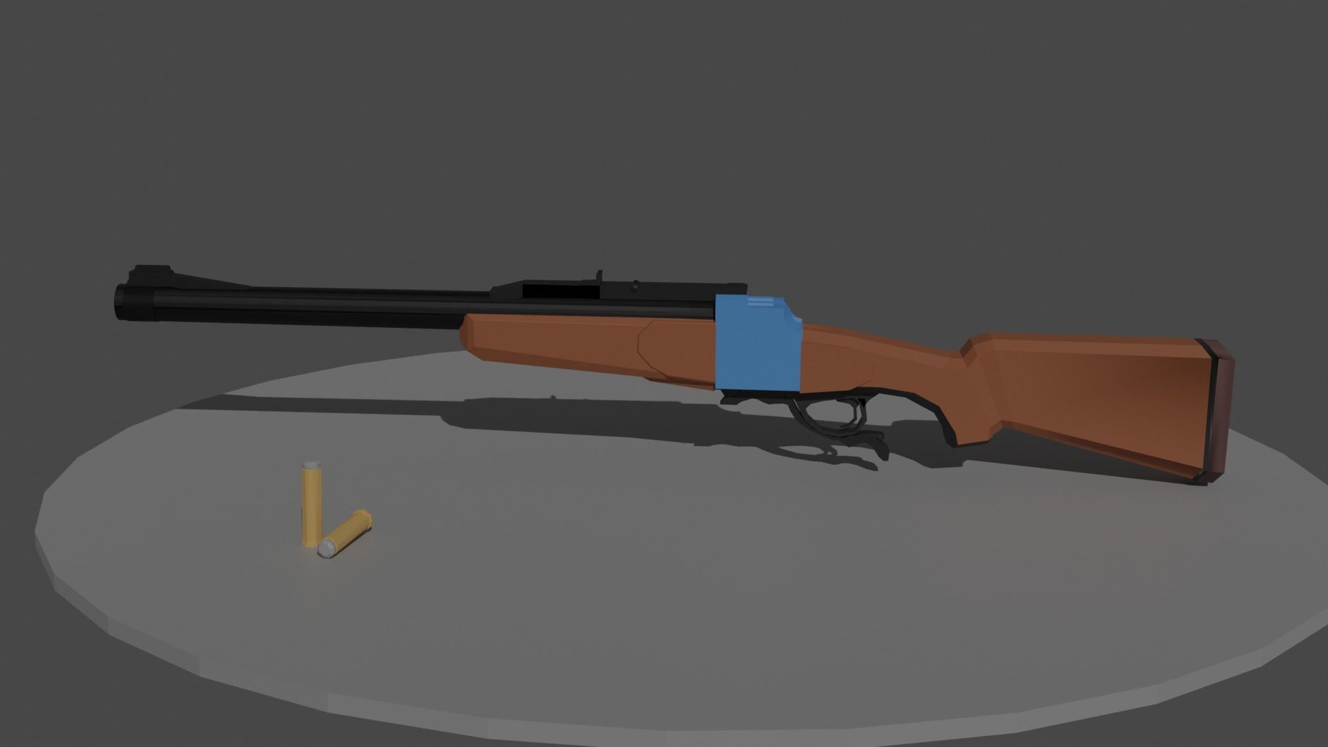 low-poly shotgun 3D model | CGTrader