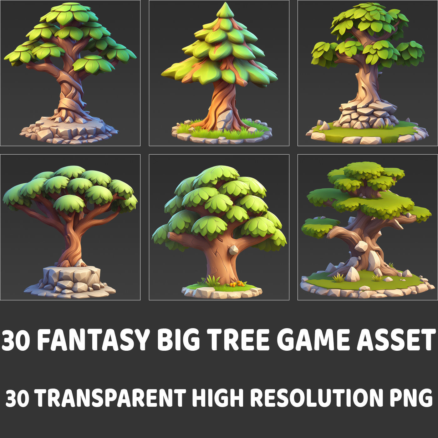 30 Fantasy Big Tree Game Asset Texture | CGTrader