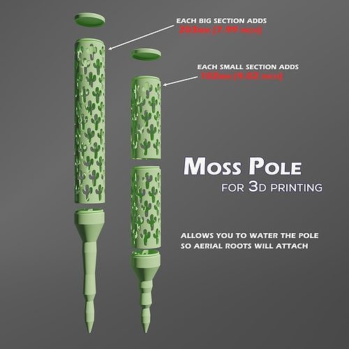 Moss Pole 3D model 3D printable | CGTrader