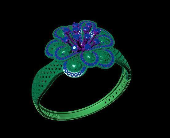 Flower Bracelet 3D model 3D printable | CGTrader