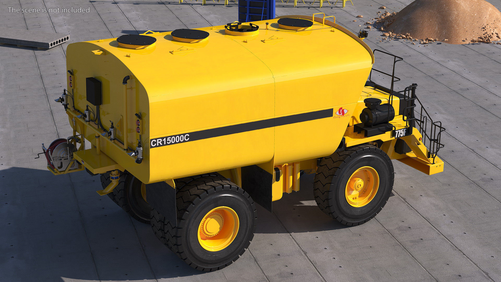 CAT 775 Water Truck 3D model | CGTrader