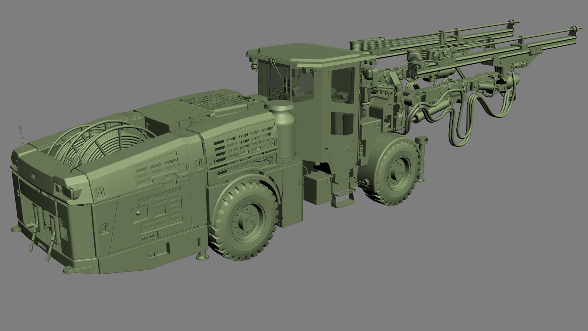 Underground Mining Drill Rigs DD422iE Rigged 3D model rigged | CGTrader