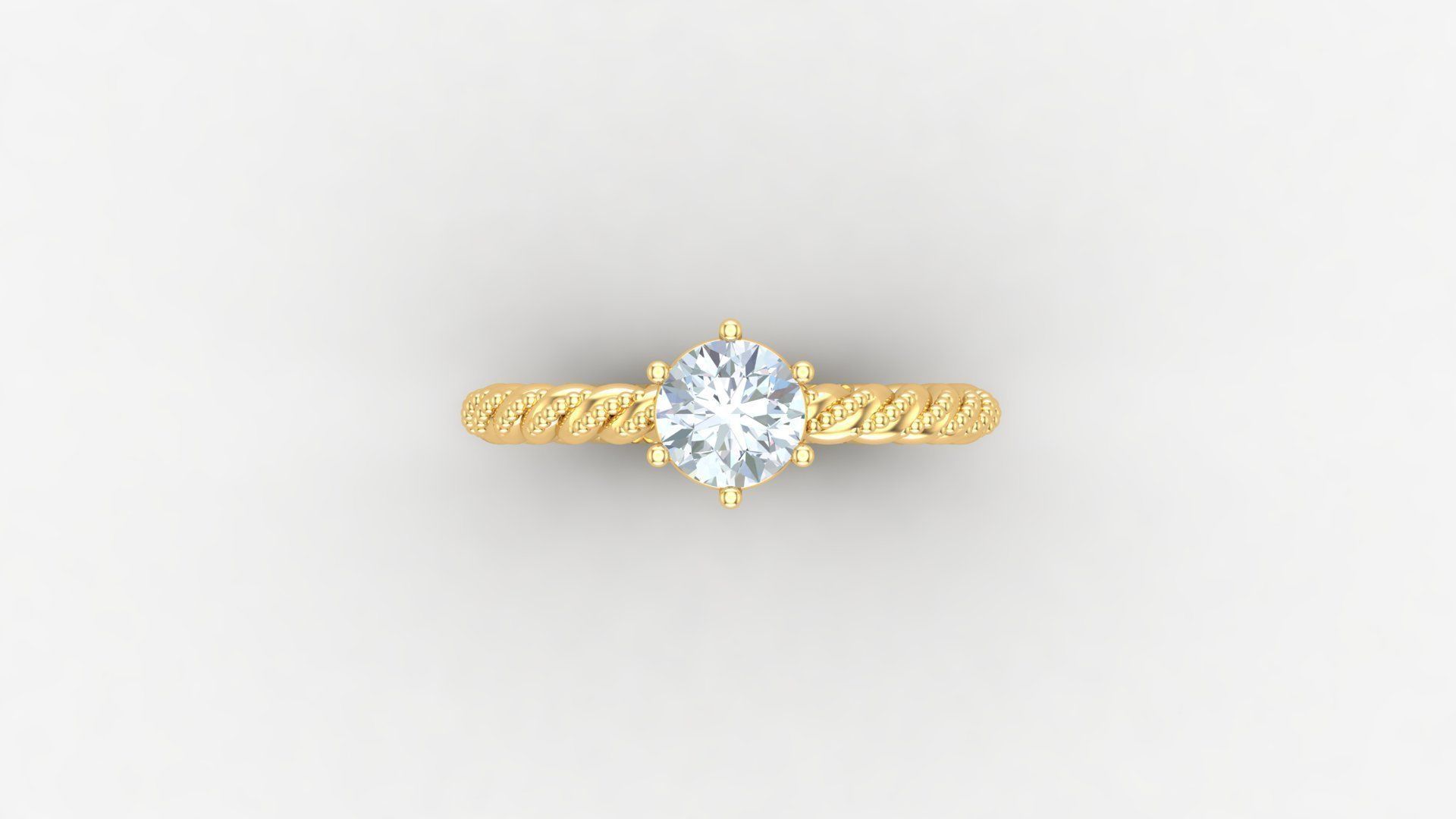 SLT 1 Solitaire Diamond Women Ring Version 2 3D model 3D printable ...