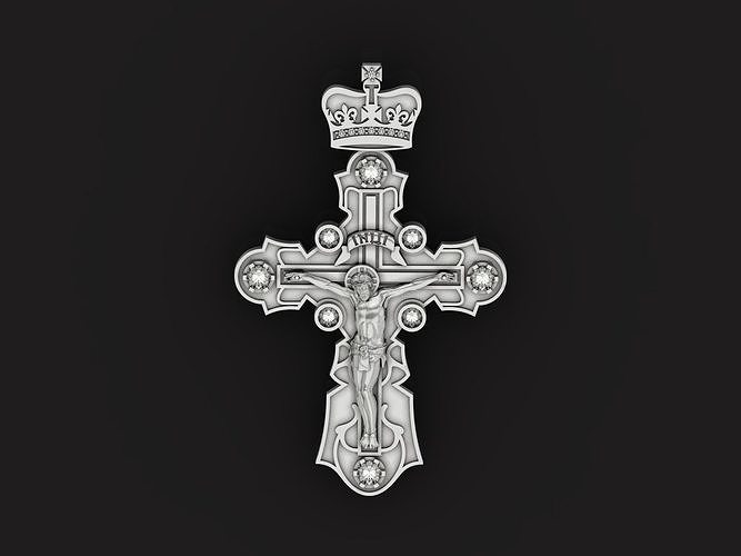 cross crown with the crucifix of Jesus Christ 865 3D model 3D printable ...