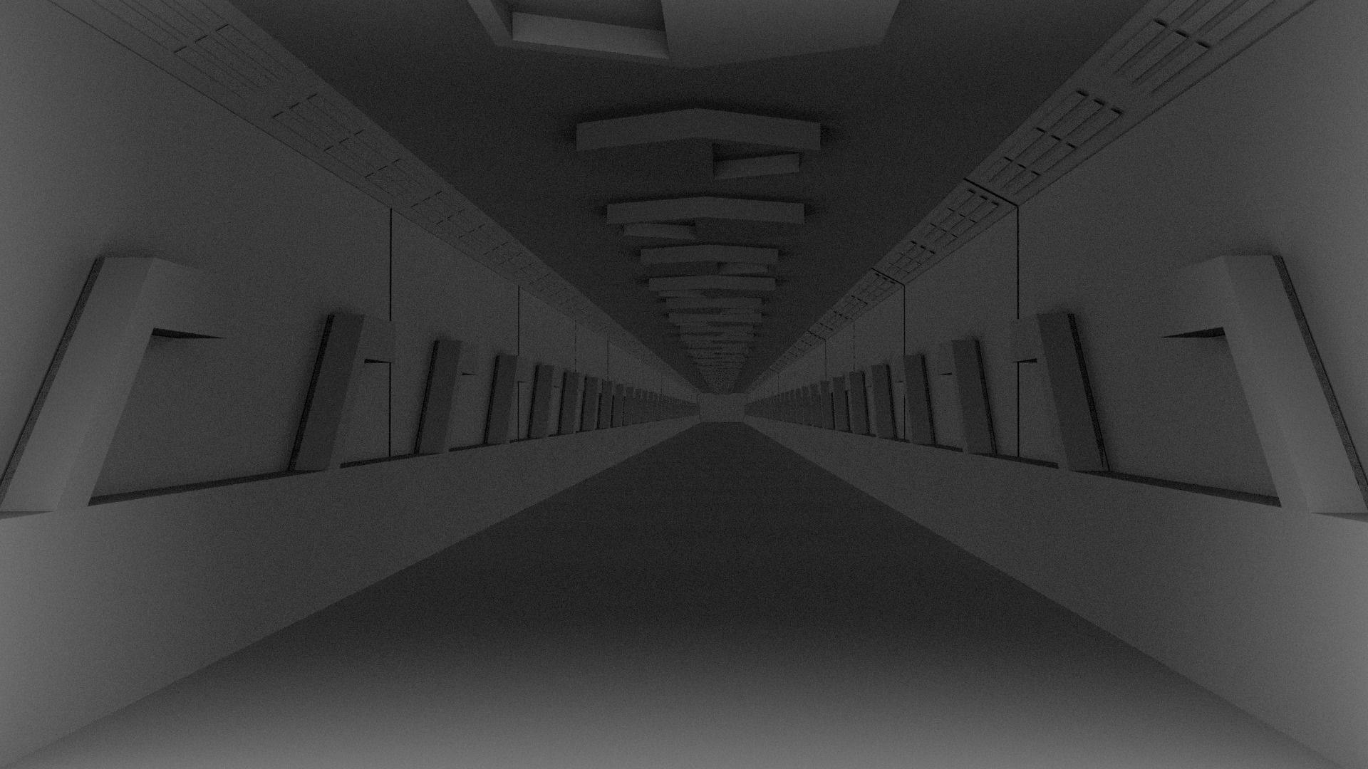 3D model Sci -fi-Hall Way- corridor - Game Ready Low Poly PBR - 3D ...
