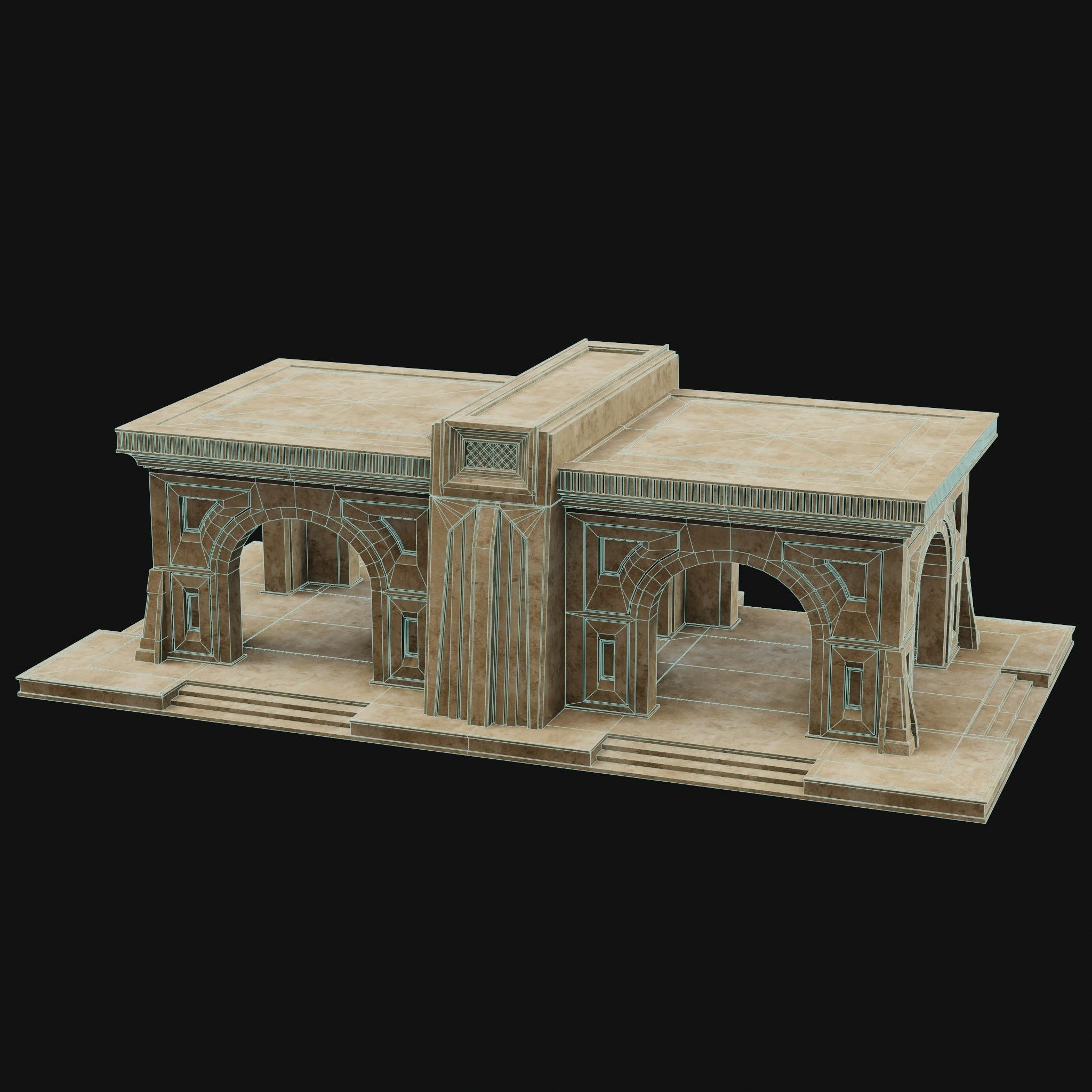 3D model ANCIENT URBAN CITY UTILITY BUILDINGS DESERT EGYPT AAA ...