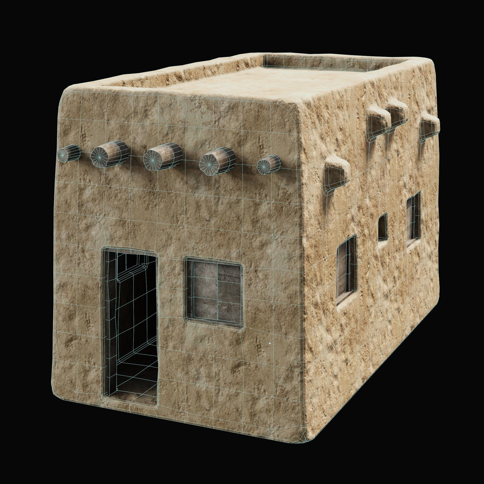 3D model ANCIENT GENERIC CLAY HOUSES BUILDING DESERT EGYPT AAA ...