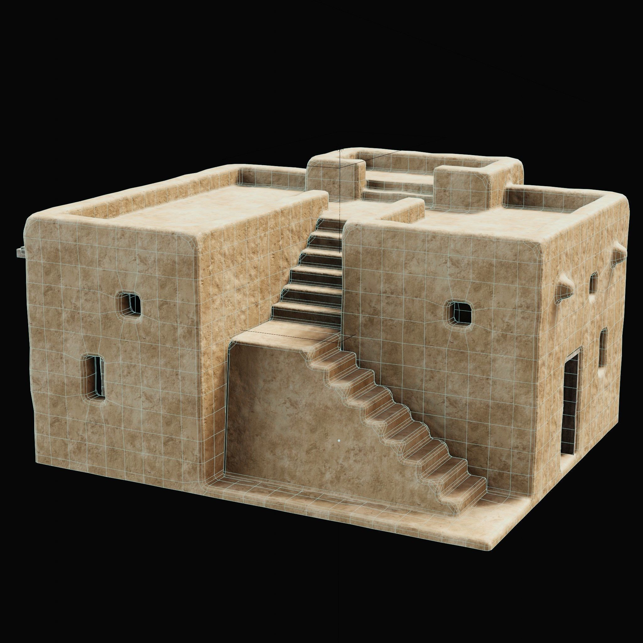 3D model ANCIENT GENERIC CLAY HOUSES BUILDING DESERT EGYPT AAA ...