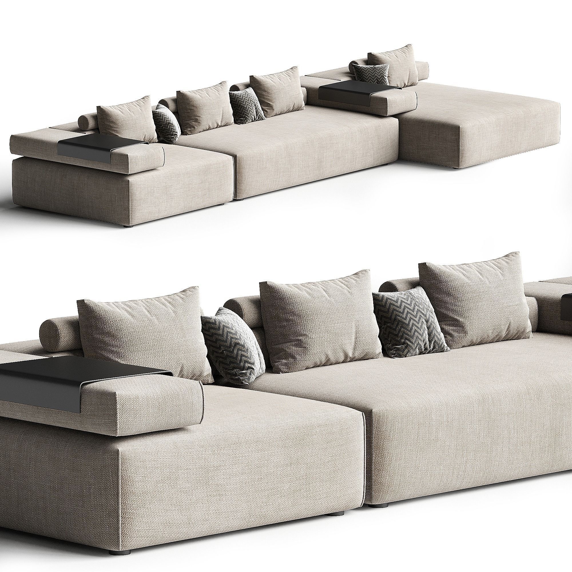 CINDER BLOCK modular sofa Combination 1-2 3D model | CGTrader