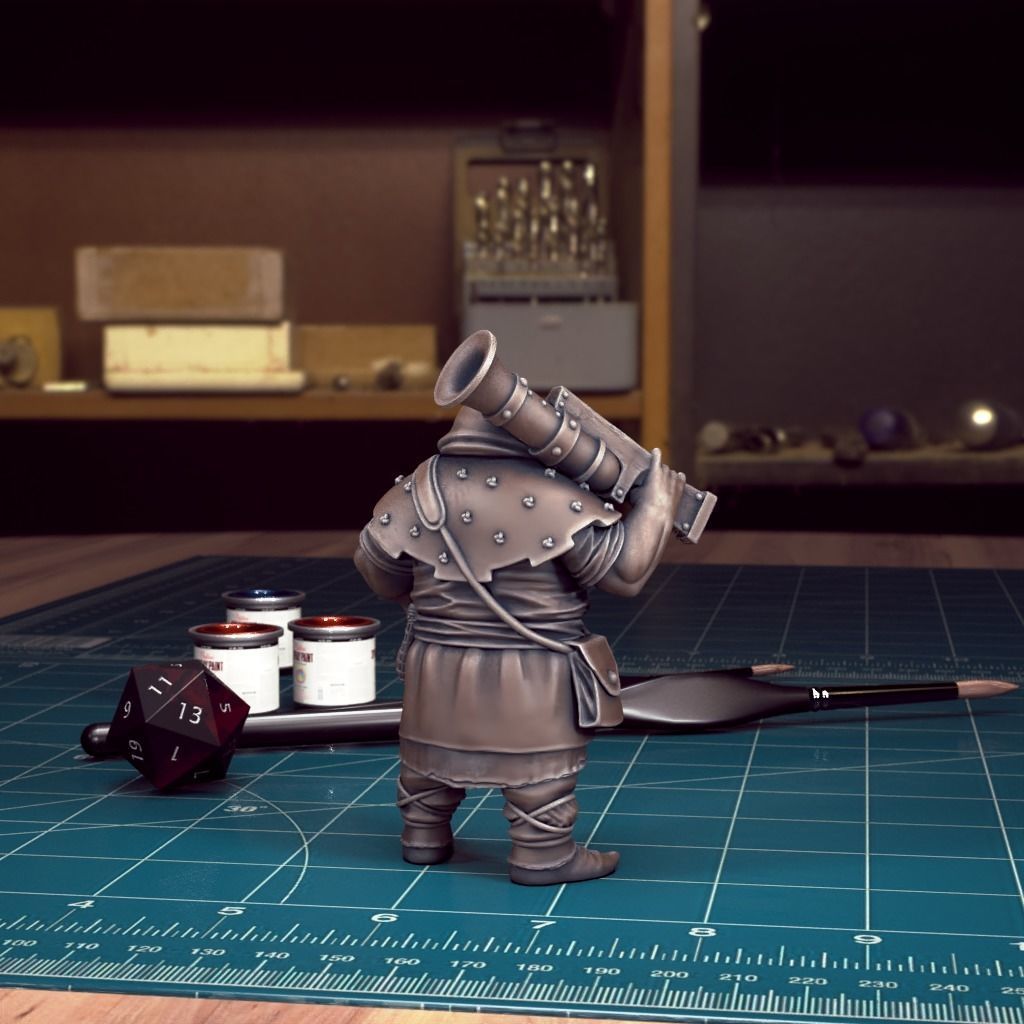 DnD Heroes - Dwarf Ranger Male - Pre-Supported 3D model 3D printable ...