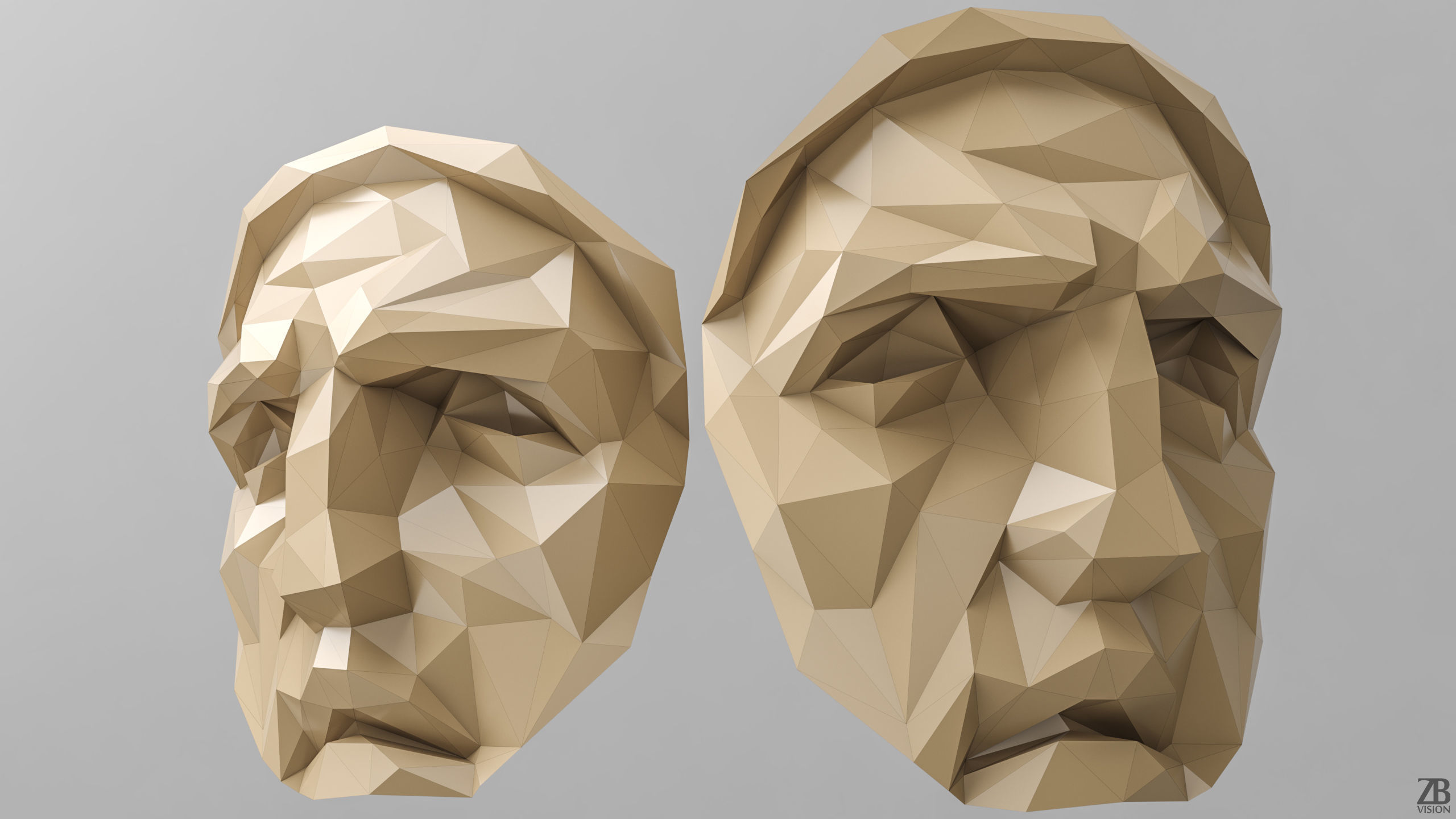 Lowpoly Face 3D model | CGTrader