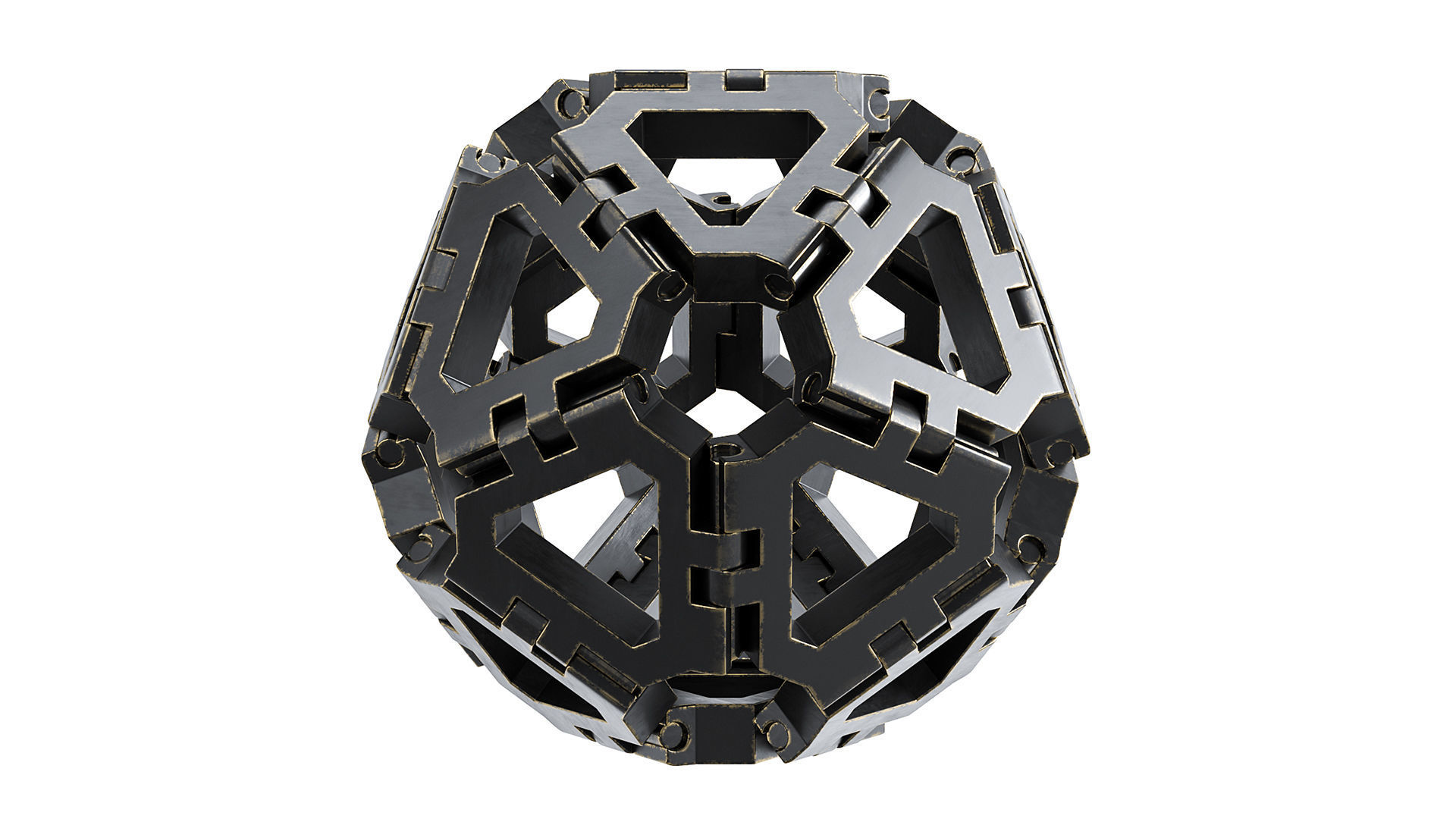 Geometric sculpture Icosahedron 3D model | CGTrader