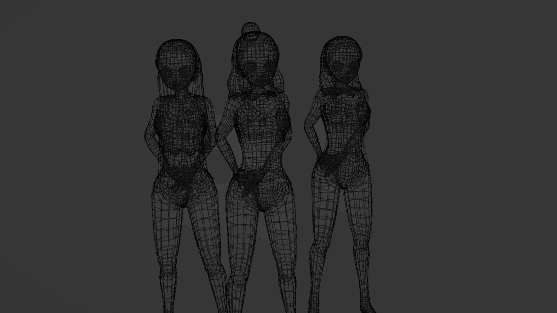 3d Model Anime Girls 3d Low Poly Vr Ar Low Poly Cgtrader 