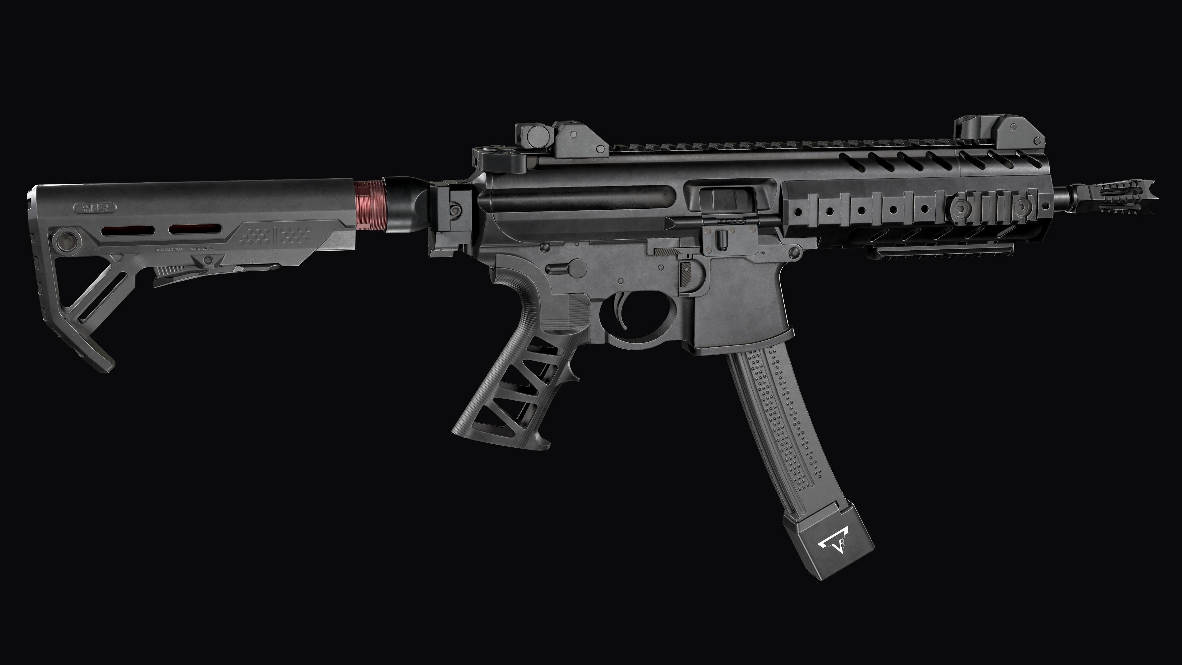 3D model Modular custom SMG Sig Sauer MPX VR / AR / low-poly | CGTrader