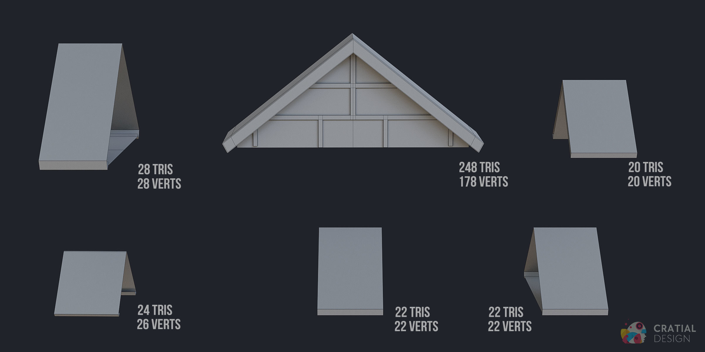 Stylized Modular European Building Kit 3D model | CGTrader