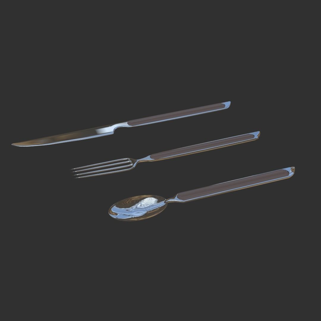 3D model Steel Utensils VR / AR / low-poly | CGTrader
