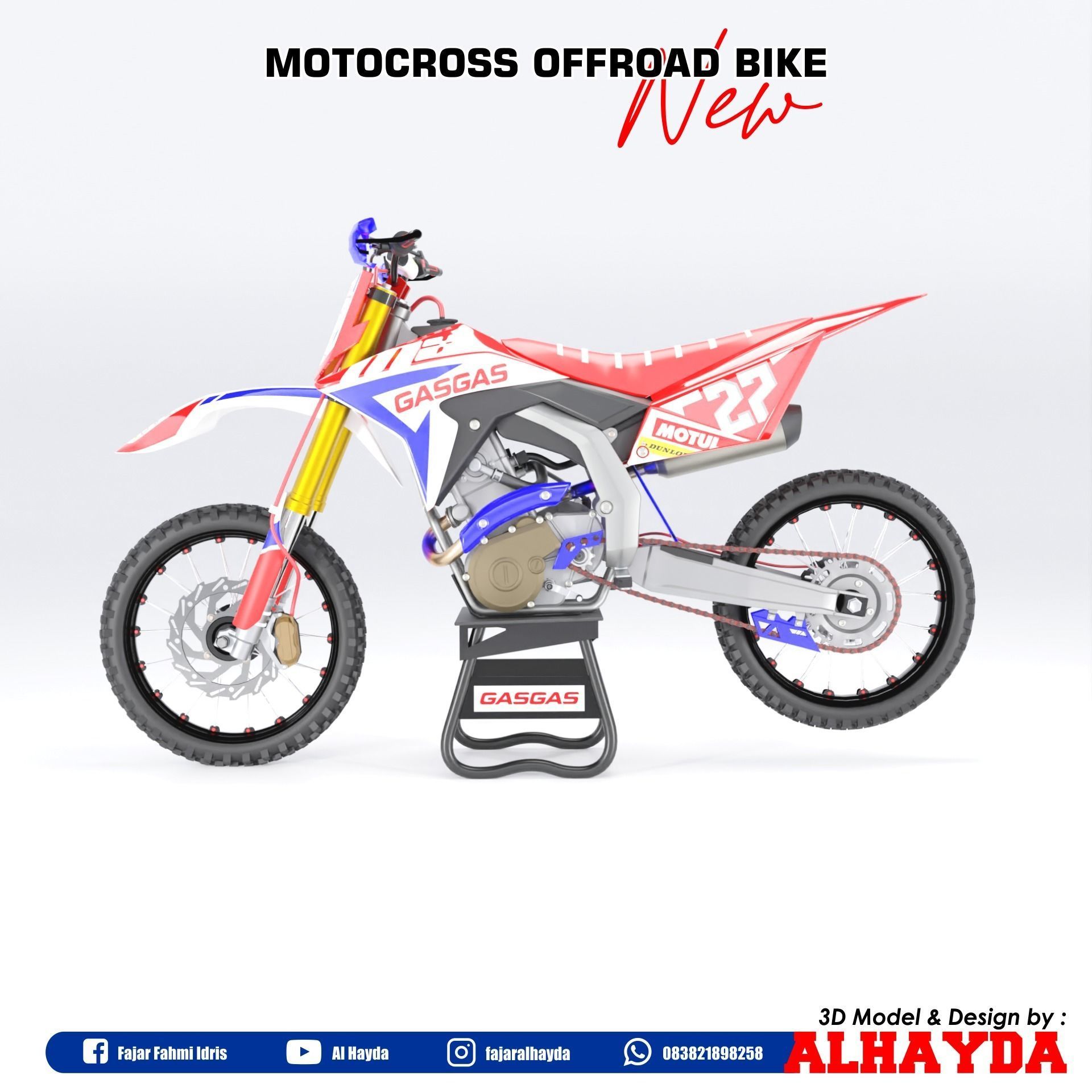 3D model Motocross Offroad Bike VR / AR / low-poly | CGTrader