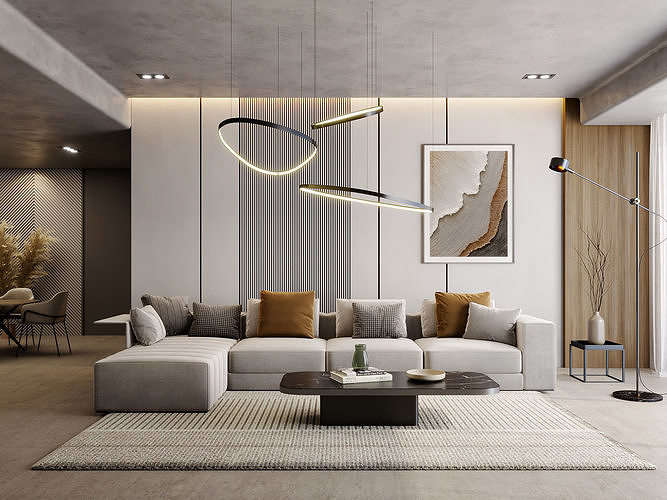 Interior Living Room Scene 16 3D model | CGTrader
