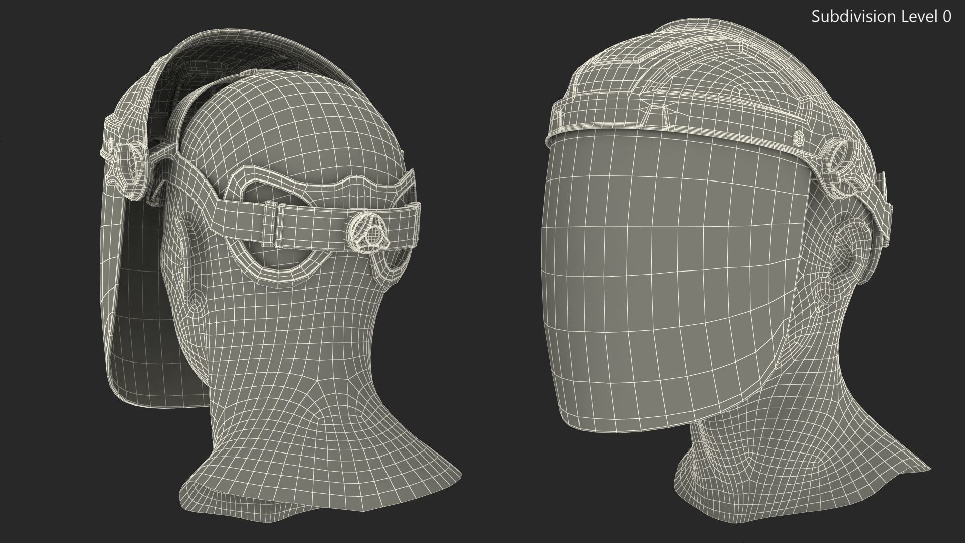 Uvex Turboshield Face Shield Transparent Visor 3D model | CGTrader