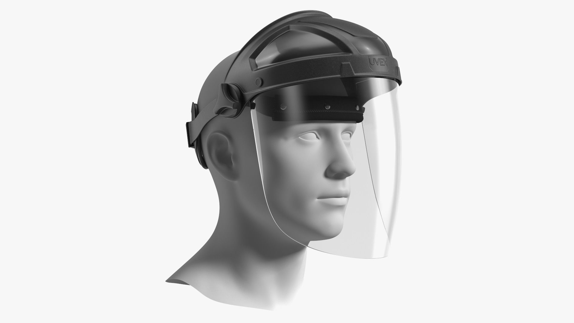 Uvex Turboshield Face Shield Transparent Visor 3D model | CGTrader