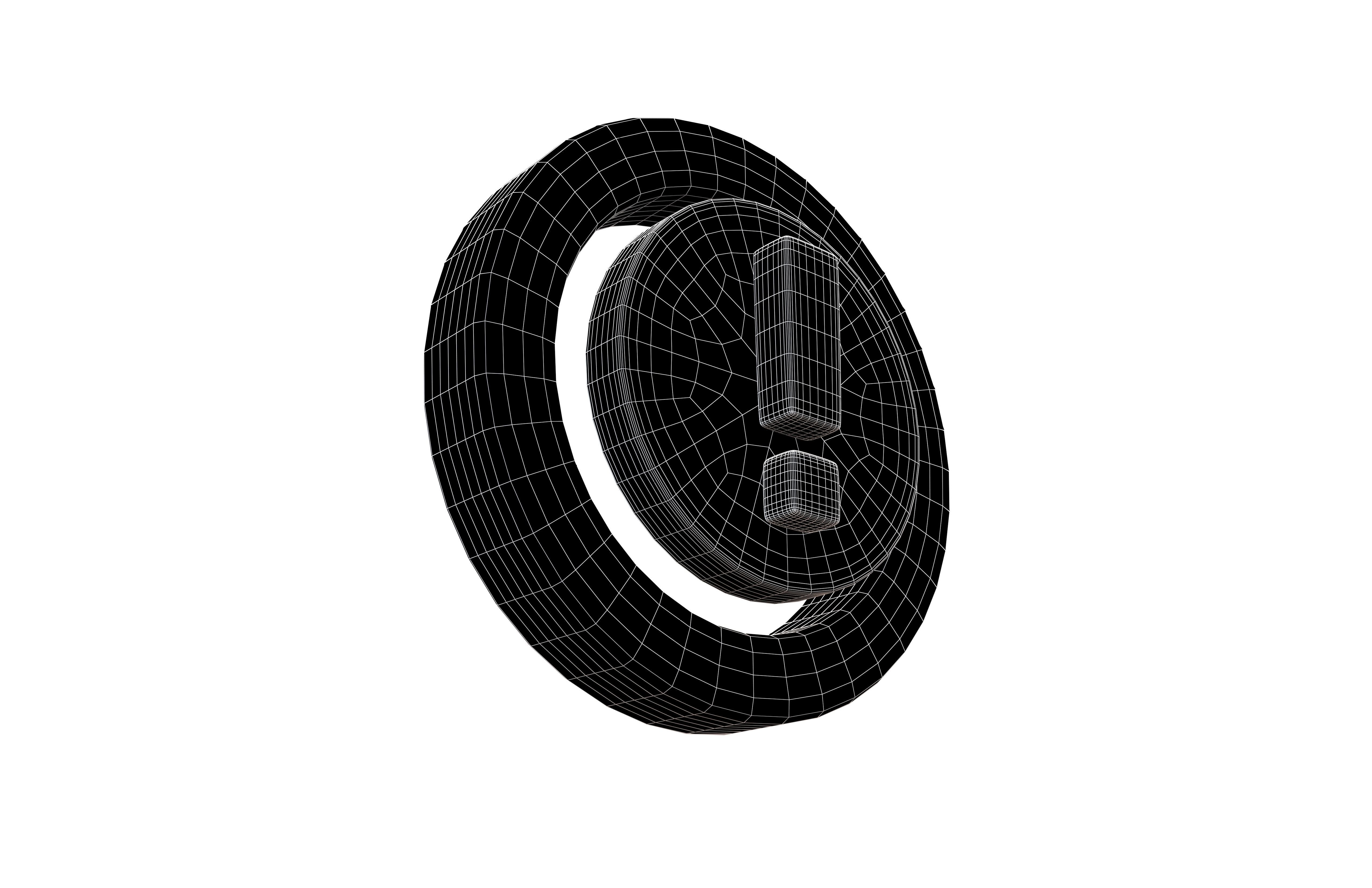 3D model Battery Circle with Exclamation Mark Symbol v1 012 VR / AR ...