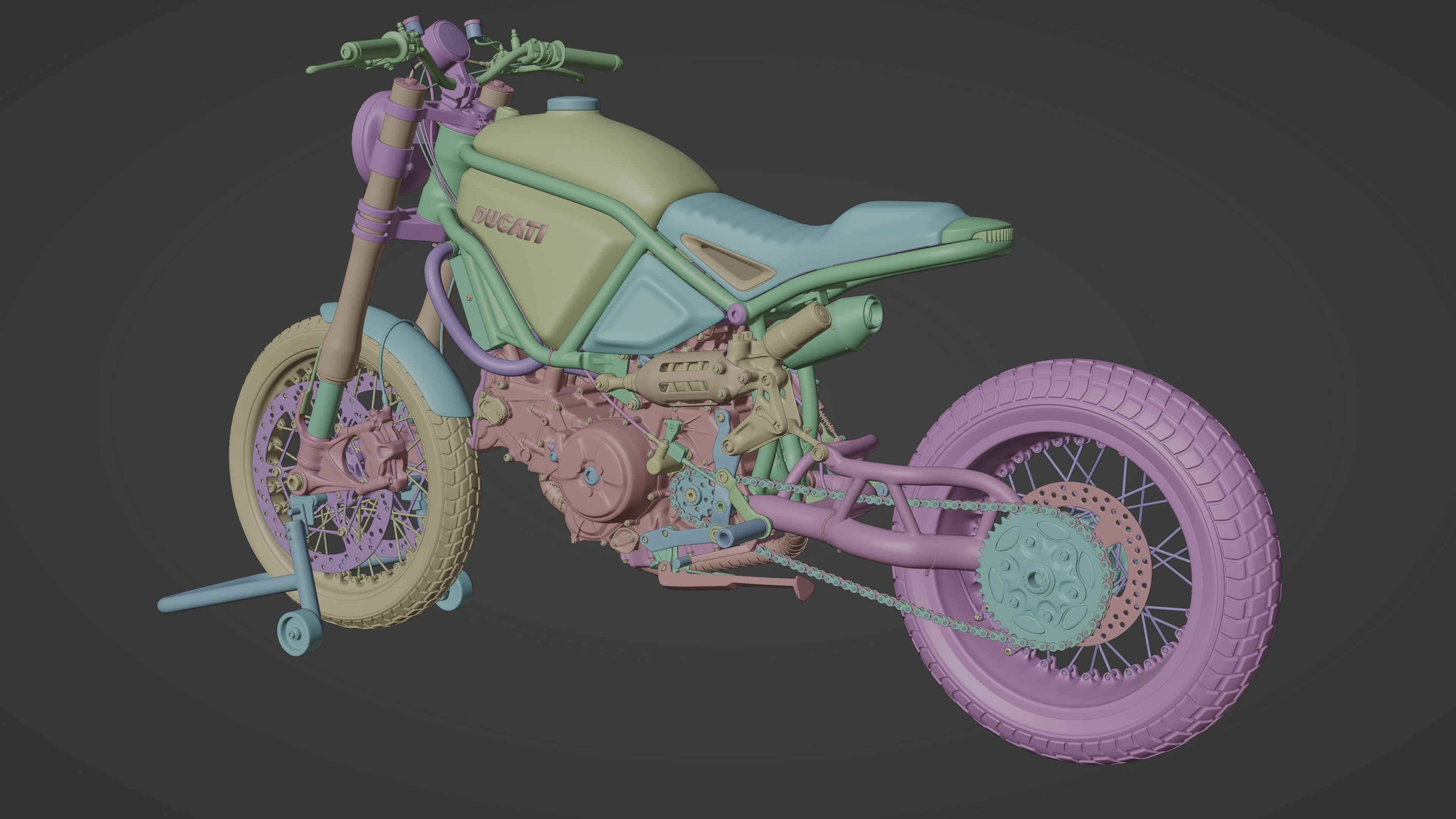 Custom Master Motorcycle 3D model | CGTrader