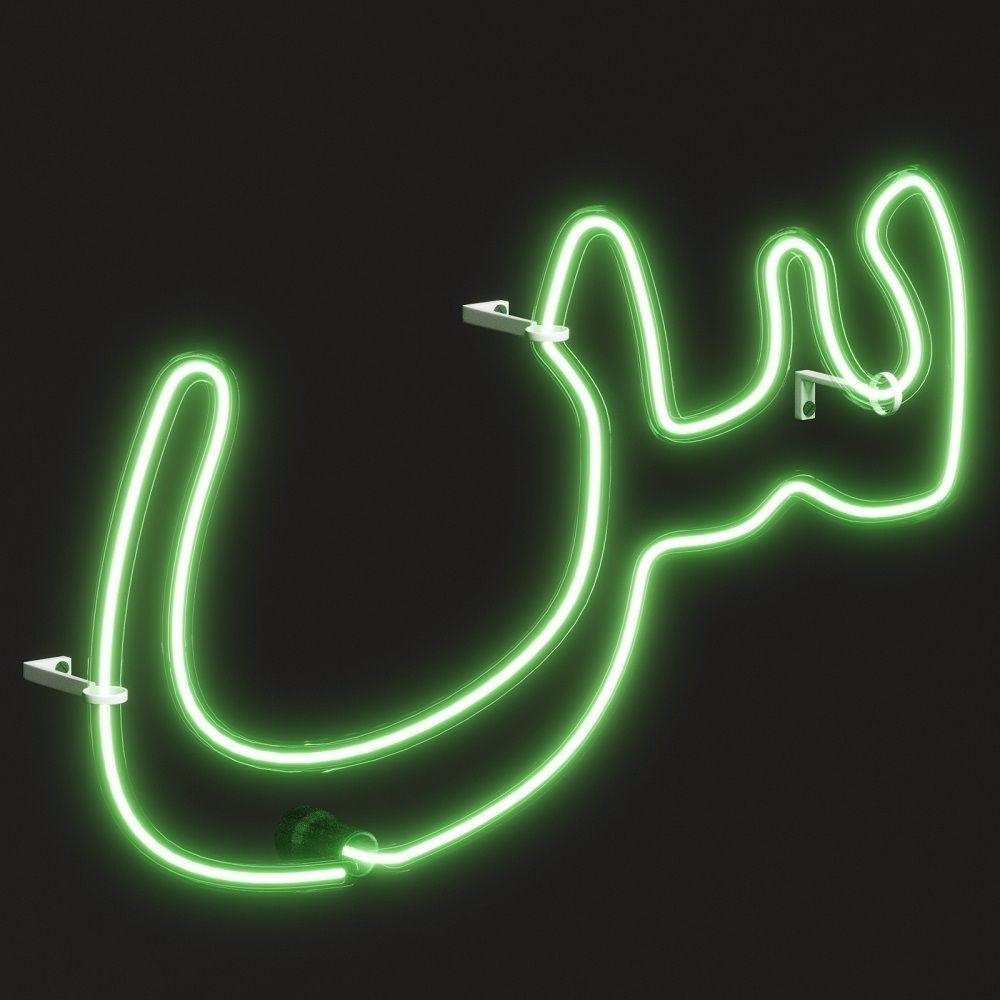 Neon Light Lamp 08 - Arabic Alphabet 3D model | CGTrader
