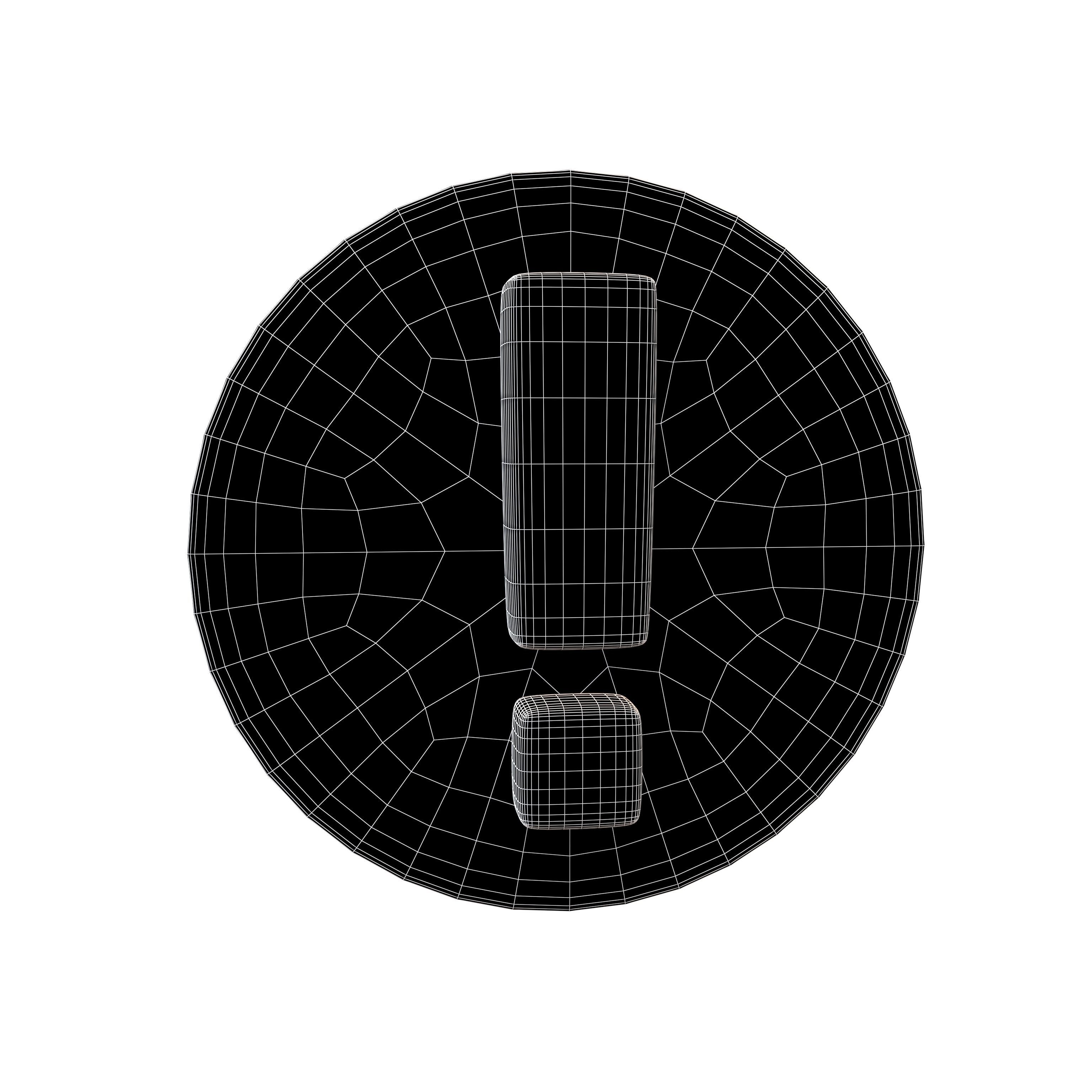 3D model Exclamation Mark Symbol v2 001 VR / AR / low-poly | CGTrader