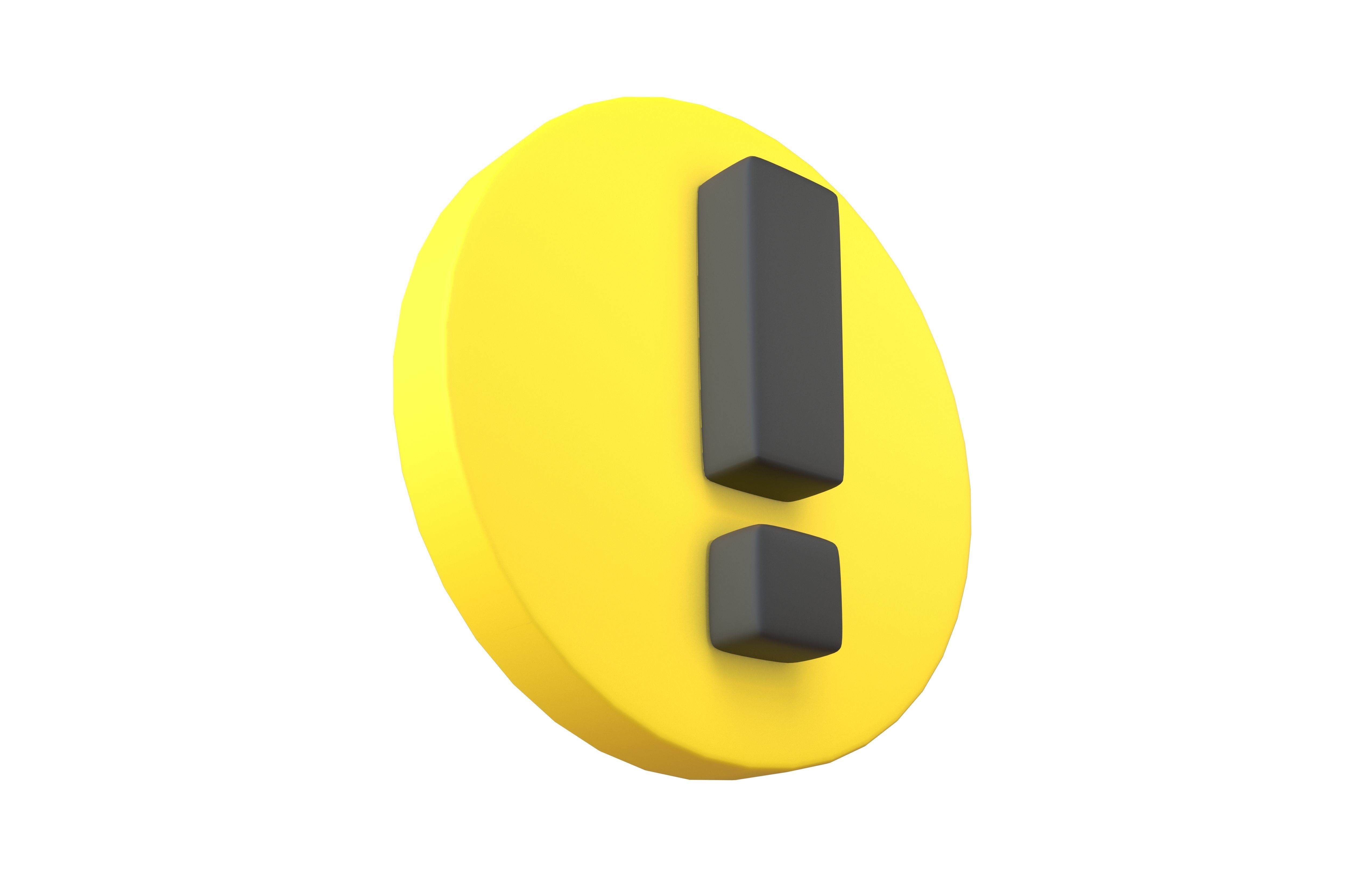 3D model Exclamation Mark Symbol v2 001 VR / AR / low-poly | CGTrader