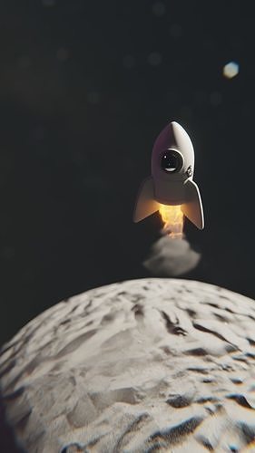 little Spaceship free 3D model animated | CGTrader