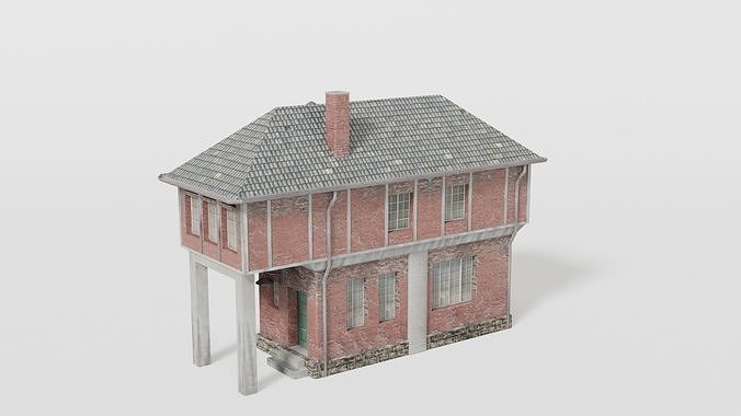 3D model Brick signal tower VR / AR / low-poly | CGTrader