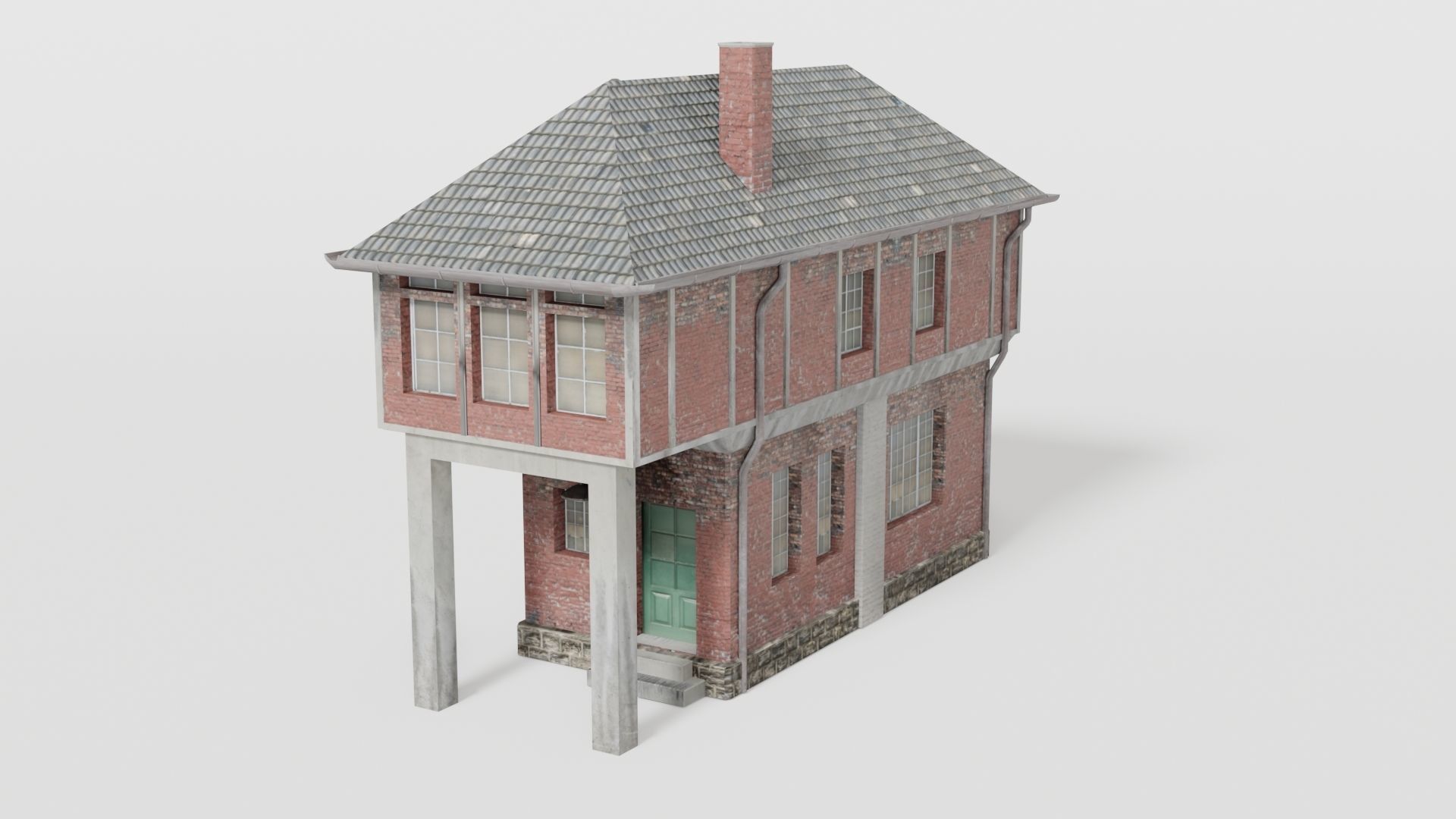 3D model Brick signal tower VR / AR / low-poly | CGTrader