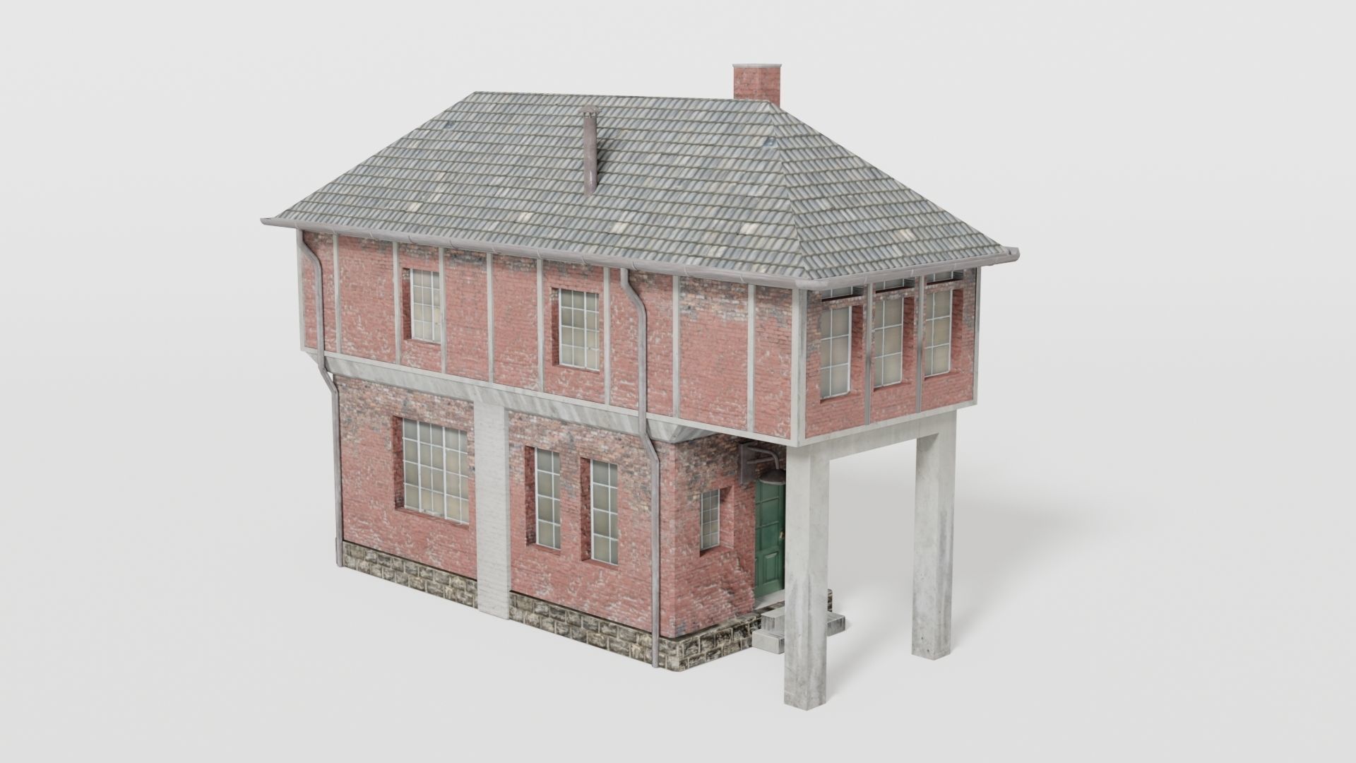 3D model Brick signal tower VR / AR / low-poly | CGTrader