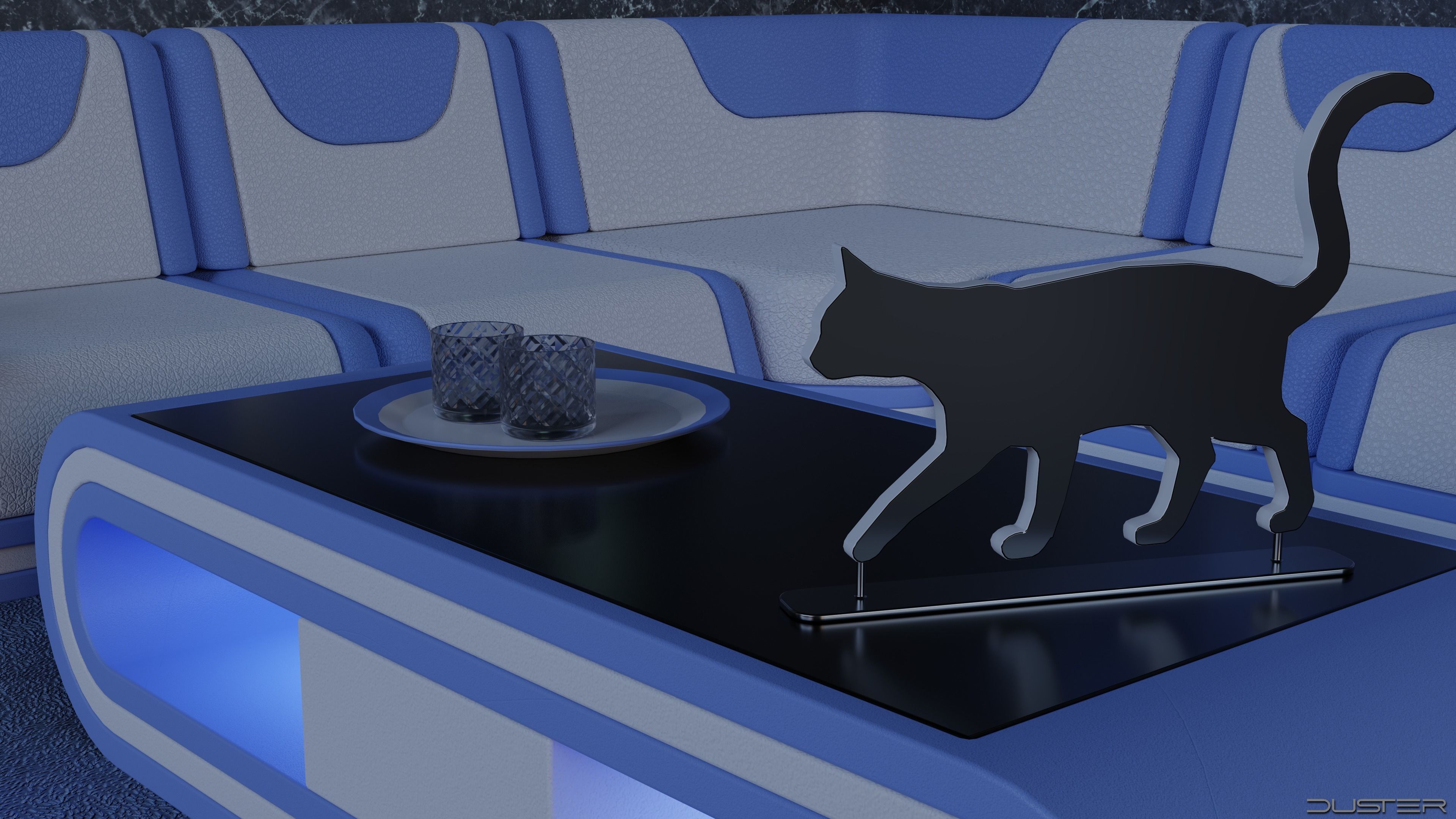 Modern Futuristic Room Corner 3D model | CGTrader