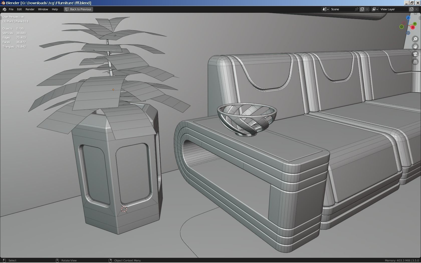 Modern Futuristic Room Corner 3D model | CGTrader