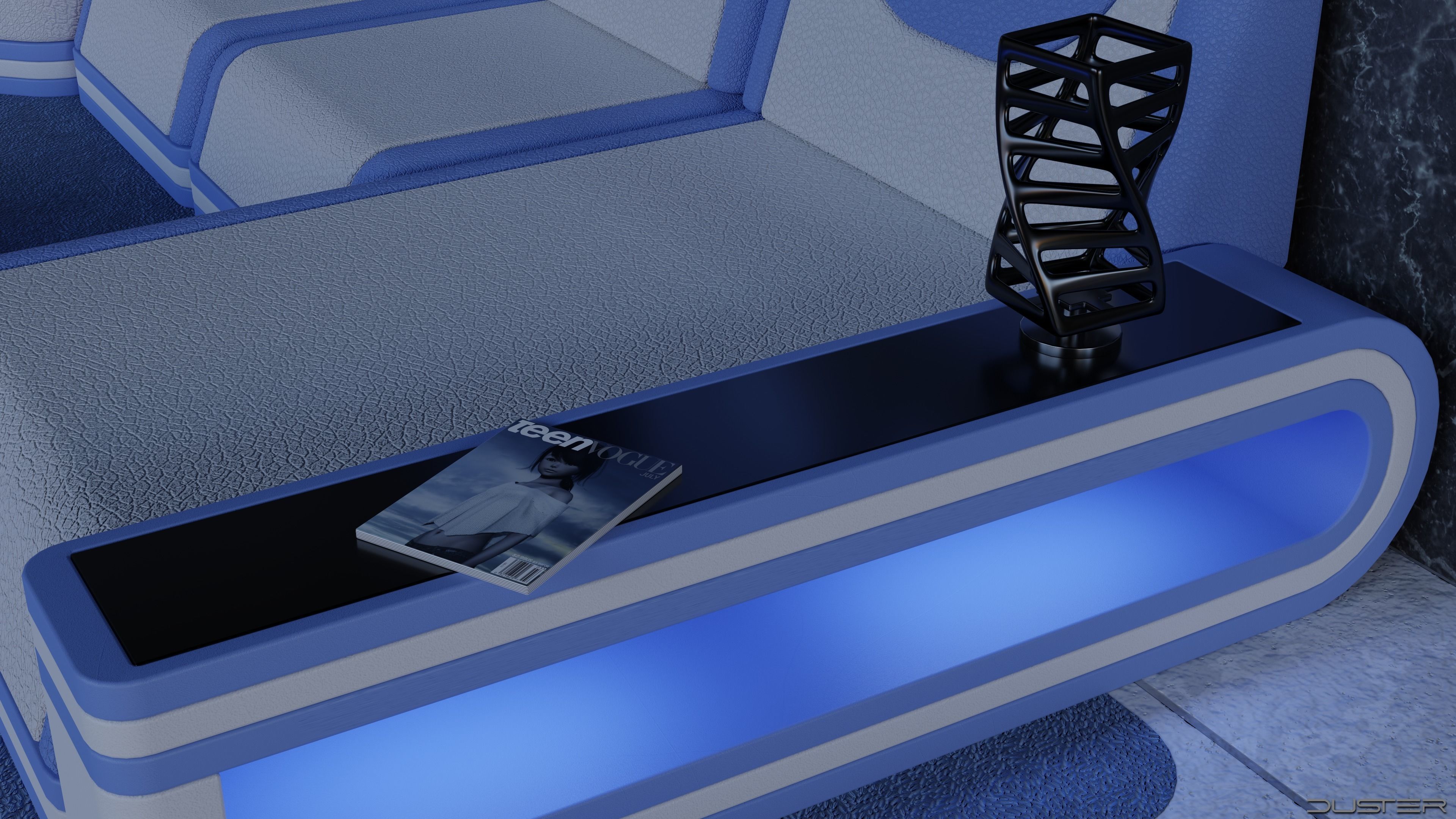 Modern Futuristic Room Corner 3D model | CGTrader