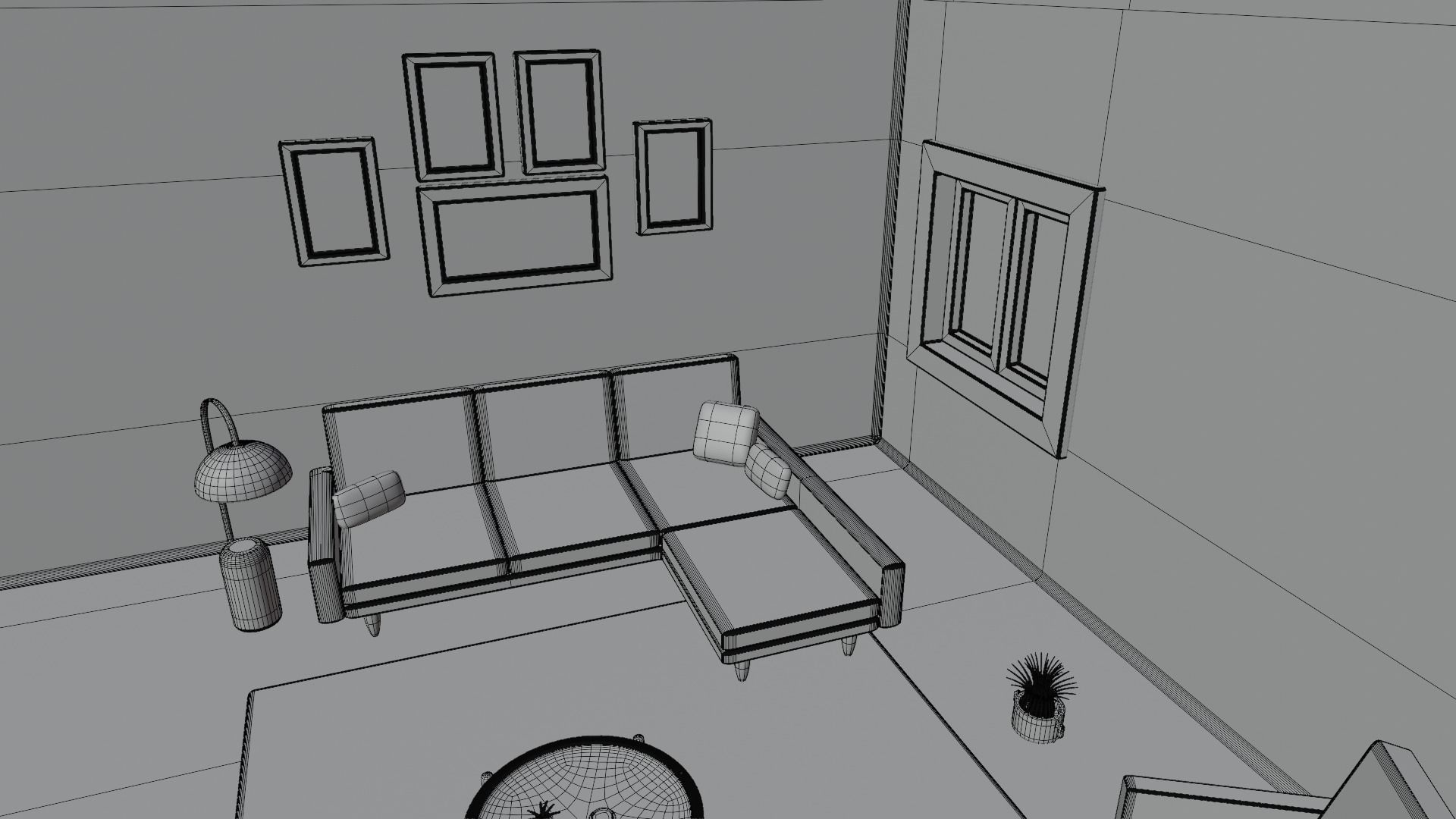 Simple Living Room Design free 3D model | CGTrader