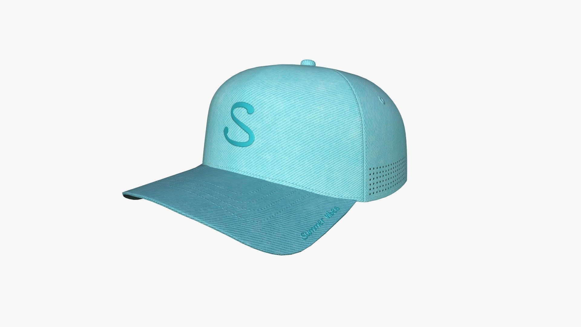 3D model Cap A09 Light Blue - Character Fashion Design VR / AR / low ...