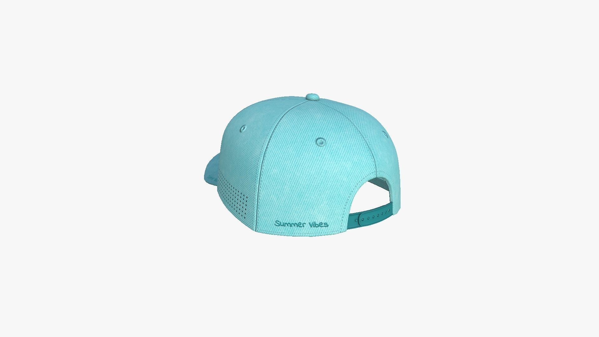 3D model Cap A09 Light Blue - Character Fashion Design VR / AR / low ...