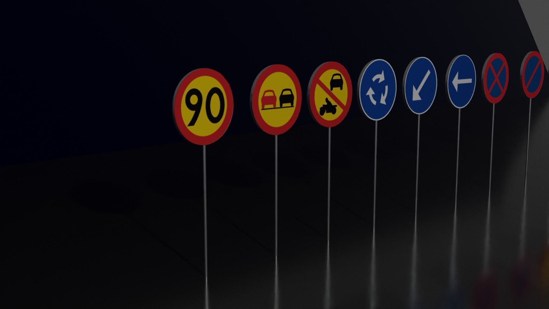 Swedish Road Signs 3D model | CGTrader