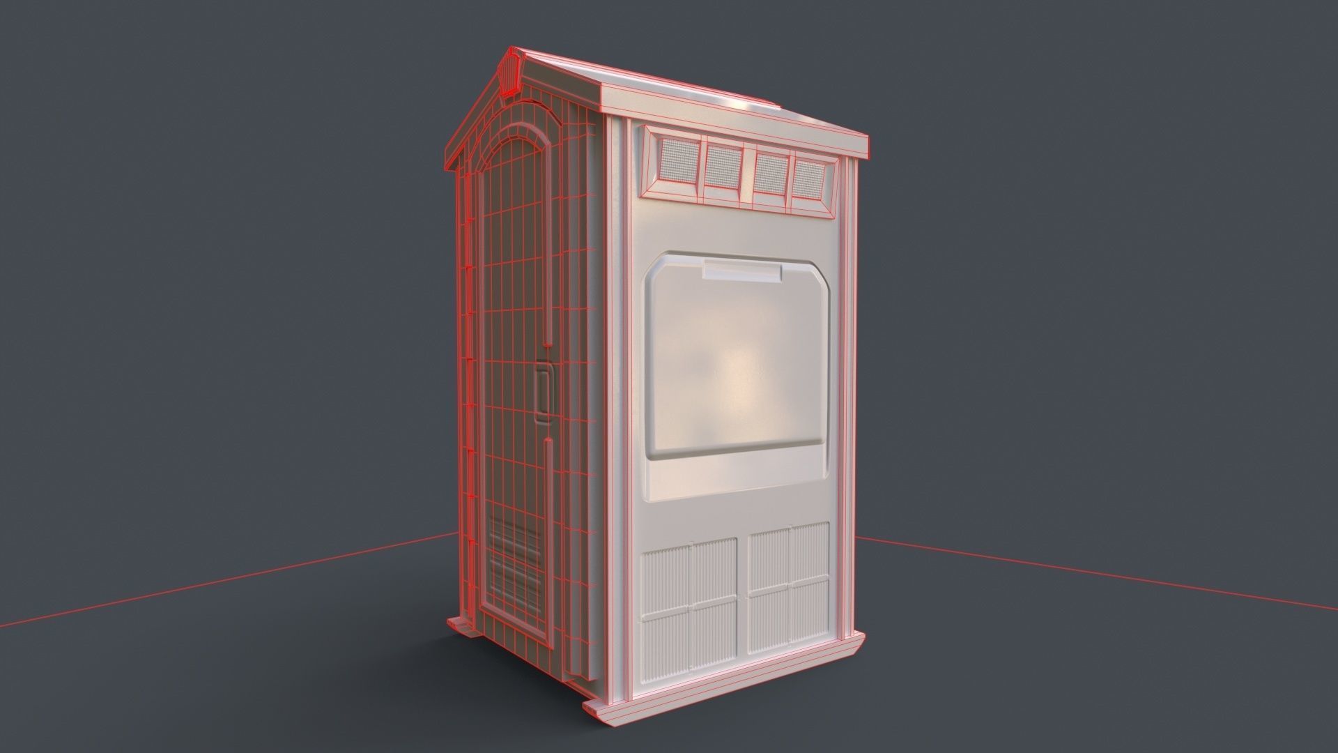 3D model PBR Portable Outdoor Beach Chemical Toilet VR / AR / low-poly ...