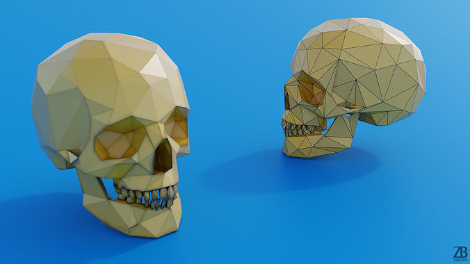 Lowpoly Skull 3D model | CGTrader