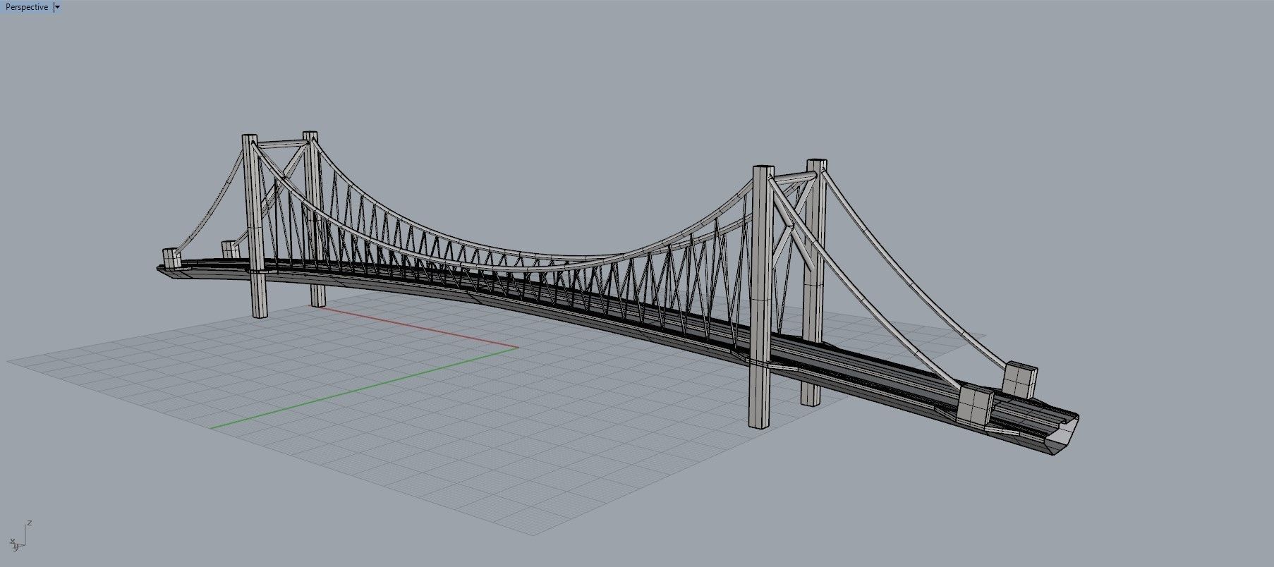 Suspension Bridge - printable 3D model | CGTrader