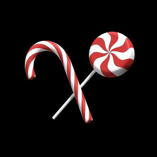 candy cane 3D model | CGTrader